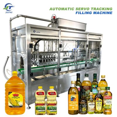 China Large Scale 6 Nozzle Plastic PET Glass Bottles Liquid High Speed Servo Motor Coconut Chili Corn Vegetable Oil Filling Machine for sale