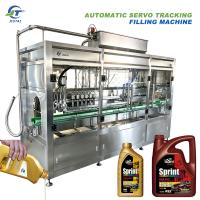 China 6 Nozzle Fully Automate Tracking Linear Filling Machine Plastic Glass Bottle Engine Grease Oil Bottling Filling Line for sale
