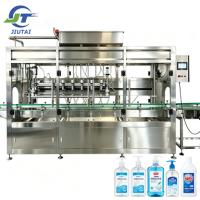China Liquid Disinfectant Alcohol Sanitizer Household Chemical Cleaning Automatic Gear Pump Tracking Filling Machine for sale