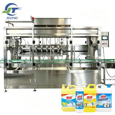China Kitchen Degreaser Dish Soap Liquid Dishwash Household Cleaner Automatic Gear Pump Tracking Filling Machine for sale
