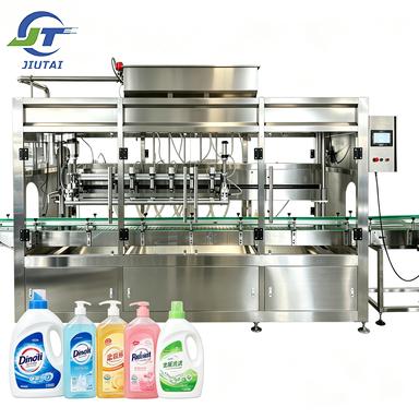 China Laundry Detergent Liquid Dish Soap Fabric Softener Floor Wash Automatic Gear Pump Tracking Filling Machine for sale