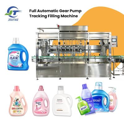 China Laundry Detergent Hand Soap Viscous Daily Chemical Fluid Filling Equipment Fully Automatic Gear Pump Filling Machine for sale