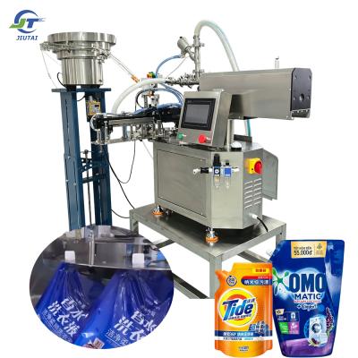 China Automatic Liquid Packaging Production Laundry Detergent Spout Pouch Filling Capping Machine for Daily Chemical Factory for sale