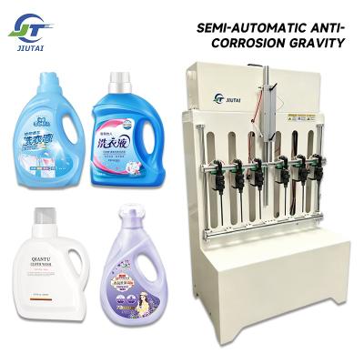 China Laundry Detergent Household Cleaning Liquid Filling Machine Sem Auto Anti Corrosion Gravity Type for sale