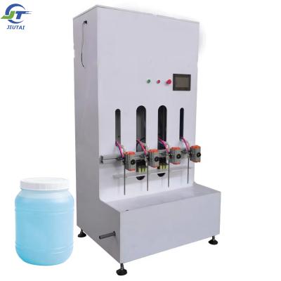 China Semi Automatic Chemical Liquid Detergent Bleach Acidic Corrosive Plastic Bottle Filling Machines for Plastic Bottle for sale