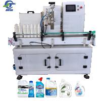 China Small Automatic Liquid Detergent Filling Machine for Acidic and Corrosive Chemicals for sale