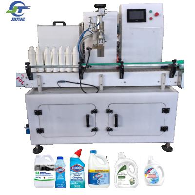 China Small Automatic Liquid Detergent Filling Machine for Acidic and Corrosive Chemicals for sale