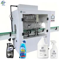 China Automatic Conveyor Detergent Chemical Acid Toilet Cleaner PET Plastic Bottle 8 Nozzles Corrosive Liquid Filling Machine for sale