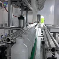 China Automatic Conveyor Detergent Chemical Acid Toilet Cleaner PET Plastic Bottle 8 Nozzles Corrosive Liquid Filling Machine for sale