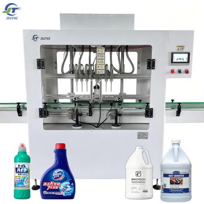 China High Precision 1000BPH Automatic PP Materials Corrosive Liquid Pesticide Toilet Cleaner Acid Chemical Filling Machine for sale