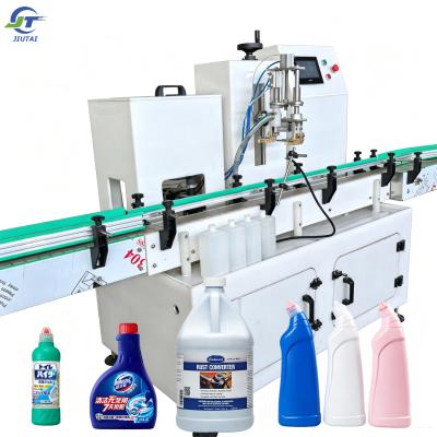 China Automatic Digital Control 3000BPH Acid Toilet Cleaner Pesticide Corrosive Liquid Filling Machine Chemicals Filling Machine for sale