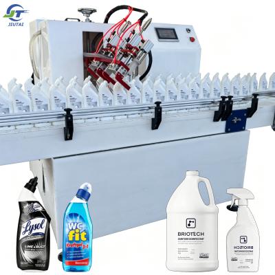 China 2000BPH Automatic PP Materials Corrosive Liquid Pesticide Toilet Cleaner Acid Chemical Filling Machine for sale