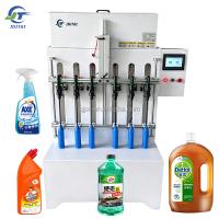 China Digital Control Chemical Liquid Toilet Cleaner Filling Machine Double 4 6 Nozzles Pesticide Gravity Filling Machine for sale