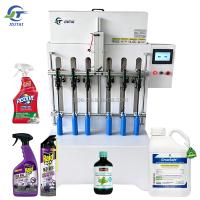 China Corrosive Resistant Acid Liquid Filling Machine Glass Semi-Automatic Chemical Gravity Chemical Filling Machine for sale