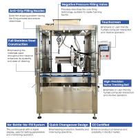 China Red Wine Spirits Alcohol Liquor Glass Bottle Level Filling Automatic Single Head Tracking Vacuum Filling Machine for sale