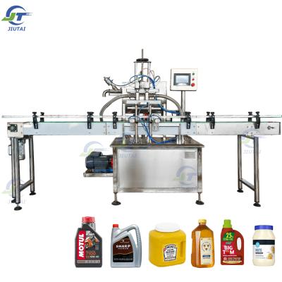 China Automatic Oil Filling Pumb Machine With Conveyor for 1L Bottle and Jerry Can for sale