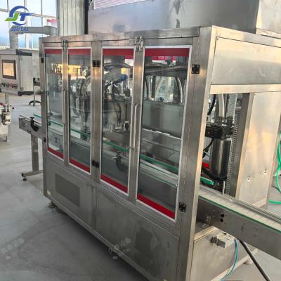 China 4 Head Automatic Viscous Liquid Ketchup Chilli Sauce Glass Jar Filling Packaging Machine for sale
