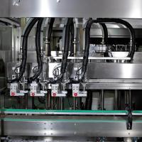 China Servopump Automatic 4 Nozzeles Hand Washing Shampoo Viscous Liquid Tracking Filling Machine for sale