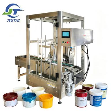 China Paint Coating Varnish Latex Waterproof Material Automatic Single Head Rotary Lobe Pump Weighing Filling Machine for sale