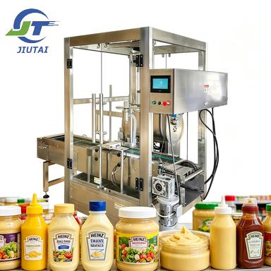 China Mayonnaise Salad Dressing Thick Viscous Sauce Packing Automatic Single Head Rotary Lobe Pump Weighing Filling Machine for sale