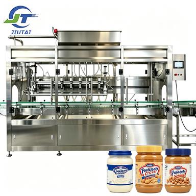 China Roasted Creamy Peanut Butter Smooth Nut Paste High Protein Food Production Automatic Tracking Gear Pump Filling Machine for sale