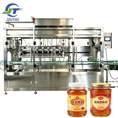 China High Viscosity Maltose Syrup Liquid Sweetener Packing Automatic Tracking Gear Pump Filling Machine for sale