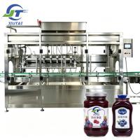 China Seedless Fruit Jam Smooth Puree Thick Sauce Bottling Automatic Tracking Gear Pump Filling Machine for sale