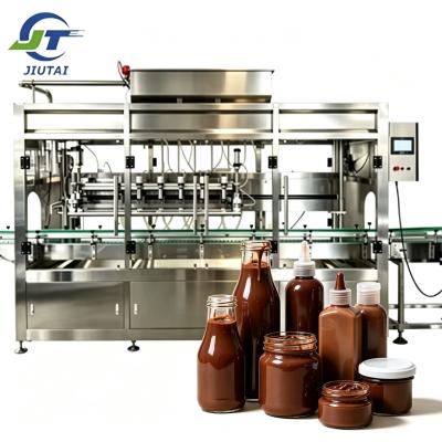 China Liquid Chocolate Sauce Smooth Sweetener Viscous Food Automatic Tracking Gear Pump Filling Machine for sale