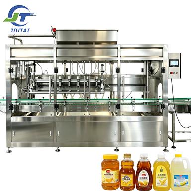 China Fully Automatic Gear Pump Tracking Filling Machine for Honey Syrup Cane Molasses Corn Syrup Liquid Glucose for sale