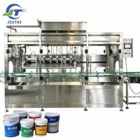 China Waterproof Wall Paint Coating Emulsion Resin Latex Industrial Automatic Gear Pump Tracking Filling Machine for sale
