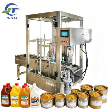 China Thick Mechanical Lubricating Grease High Viscosity Fluid Automatic Single Head Rotary Lobe Pump Weighing Filling Machine for sale