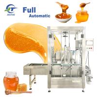 China Food Grade Automatic Single Head Rotor Pump Filling Bottling Line for High Viscosity Sugar Syrup and Natural Honey for sale