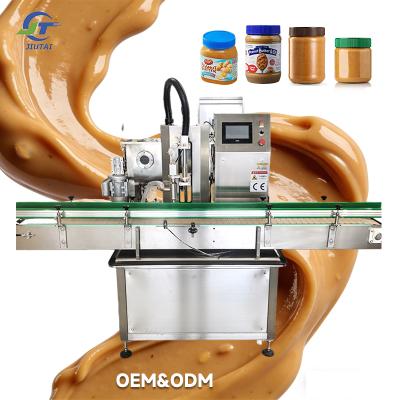 China 500-4000BPH Automatic Rotary Lobe Pump Filling Machine for Peanut Butter with Particles and Jam for sale