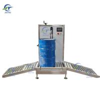 China Semi Automatic  200L Barrel Lobe Pump Capping Sealing Packaging Specialized Liquid Bottling Weighing Filling Machine for sale