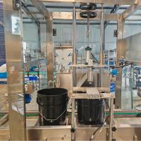 China Automatic Liquid Weighing Filling Machine 20L Plastic Bucket Viscous Material Agrochemical Disinfectant Diaphragm Conveyor for sale