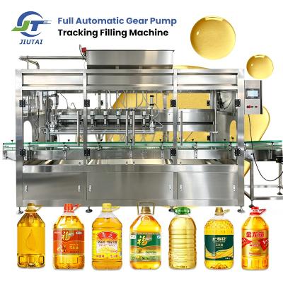 China Sesame Peanut Olive Corn Vegetable Oil High Viscosity Automatic Gear Pump Tracking Filling Machine for sale
