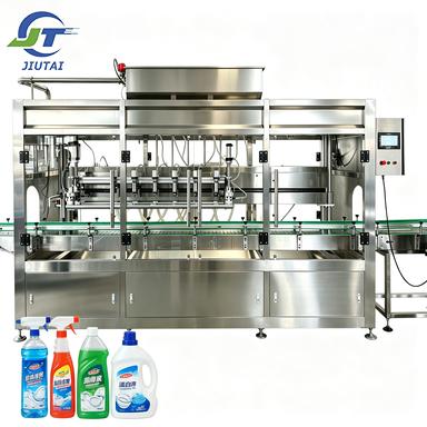 China Glass Cleaner Toilet Wash bleach Household Cleaning Chemical Unit Automatic Gear Pump Tracking Filling Machine for sale