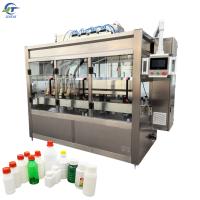 China Automatic 4-Nozzles Tracking Filling Machine for Engine Oil Bottle Viscous Liquid Heavy Fluid for sale