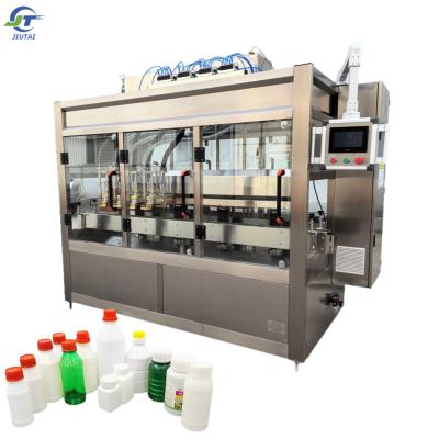 China Automatic 4-Nozzles Tracking Filling Machine for Engine Oil Bottle Viscous Liquid Heavy Fluid for sale