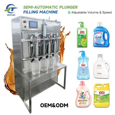 China Semi-Automatic Piston Type Filling Machine for Thick Liquids for Laundry Detergent, Dish Soap, Shampoo and Other Viscous Liquids for sale