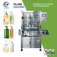 China High Precision Low Viscosity Full Automatic Gravity Flow  Linear Shower Gel Shampoo Filling Machine for Daily Chemical Liquid for sale