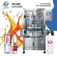 China High Precision Automatic Gravity Flow Linear Filling Machine for Drinking Water Mineral Water Juice for sale