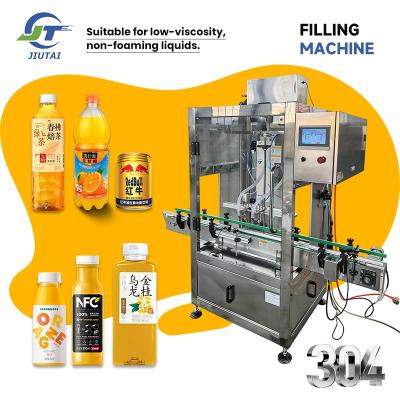 China Food Grade Automatic Linear Gravity Flow Filling Machine for Beverage Condiment Daily Chemical Products for sale