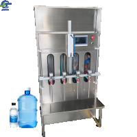 China Semi-automatic Gravity Flow Filling Machine for Low-to-Medium Viscosity Liquids Like Edible Mineral Water for sale