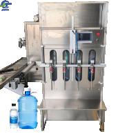 China Pneumatic 0.6 0.8MPa Air Pressure Semi Automatic Gravity Filler for Filling Valve Control Beverage Water Mineral Water Filling for sale