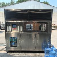 China Semi Automatic 5 Gallon 20L Pet Bottles Pure Mineral Water Filling Capping Line with RO Water System and Water tank for sale