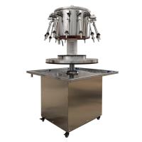 China Semi Automatic 12 Head Rotary Beverage Wine Alcohol Glass Bottle Liquid Filling Machine for sale