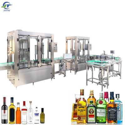 China 3 in 1 Wine Filling Capping Production Line Glass Plastic Bottles Aluminum Cap 500ml High Speed Industrial Grade System for sale