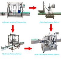 China Automatic Anti Corrosion Chemical Liquid Filling Machine 4 Nozzles 25L Detergent Pesticide HCL PET Bottle Weighing Lobe Pump for sale