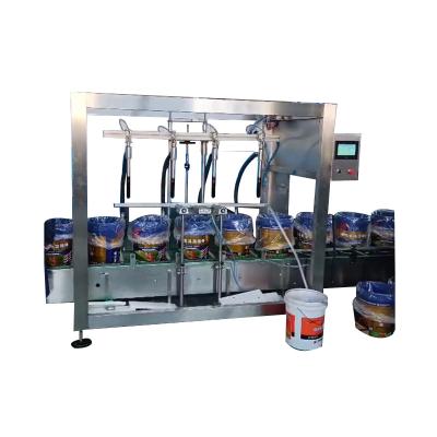 China Automatic Weighting Servo Motor Filling Machine With Suction for Edible Cooking Corn Coconut Chili Oil Bottling Sealing 18L for sale